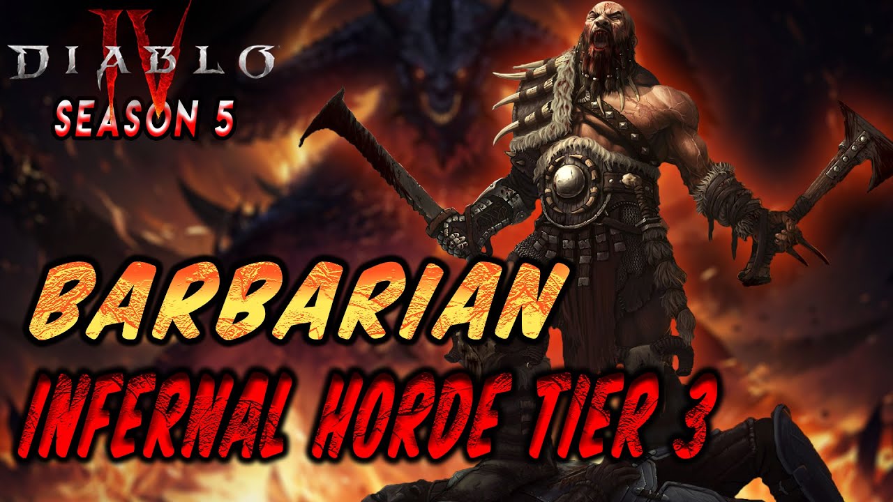 Diablo 4 Season 5 BARB l Barbarian Flaying Alive Build POV The Infernal Horde Tier 3 l #diablo4 ...