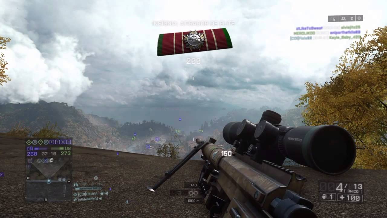 BF4 Sniper Long Range - SRR-61 - (Tiro Épico) - YouTube