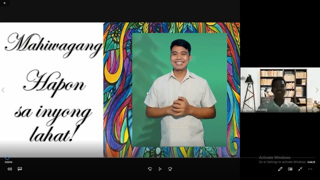 Virtual Demonstration in Filipino 7 (Monologue) - YouTube