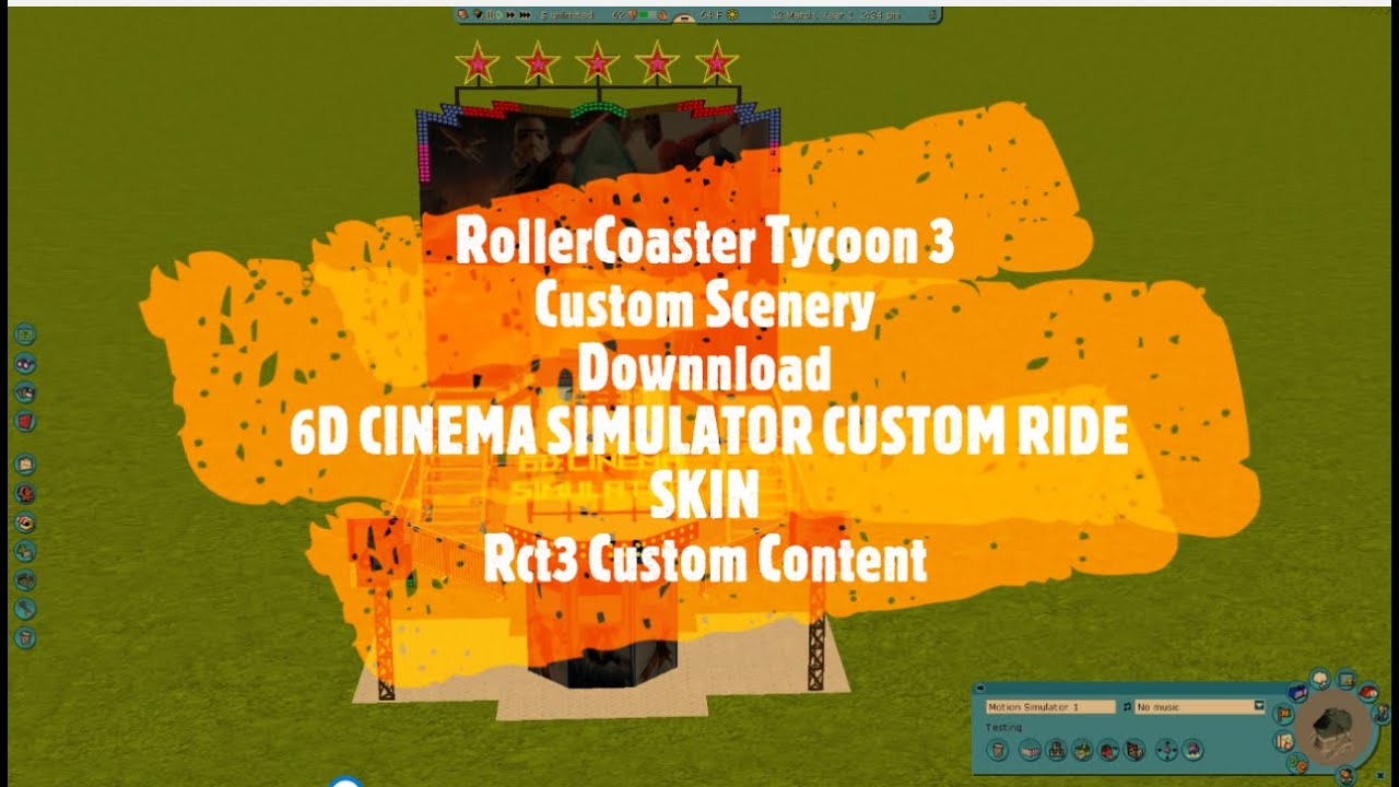 RollerCoaster Tycoon 3 Custom Scenery Downnload 6D CINEMA SIMULATOR ...