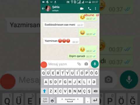 SİLİNMƏDƏN İZLƏ! whatsapp yazışması heç yerdə görülməyən yazışma