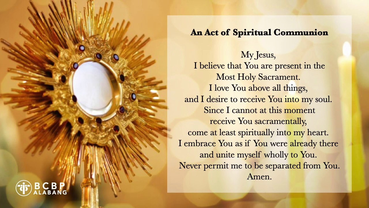 Act of Spiritual Communion - YouTube