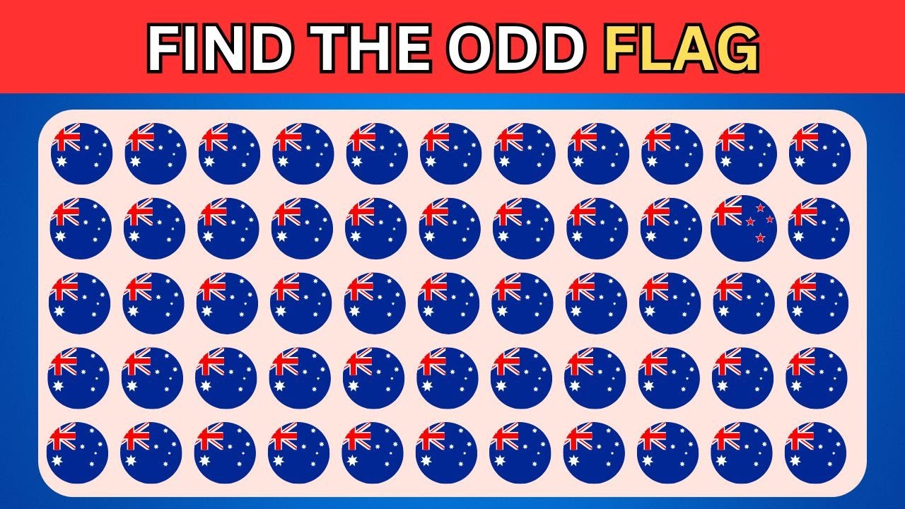 FIND THE ODD FLAG|FLAG QUIZ - YouTube