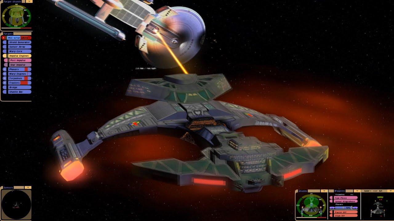 Klingon Fek'lhr Class vs USS Lakota - YouTube