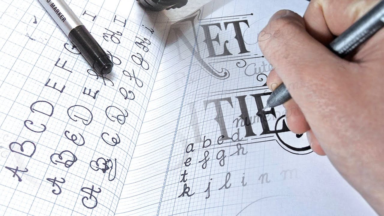 Fancy Letters - How To Design Your Own Swirled Letters | pencile - YouTube