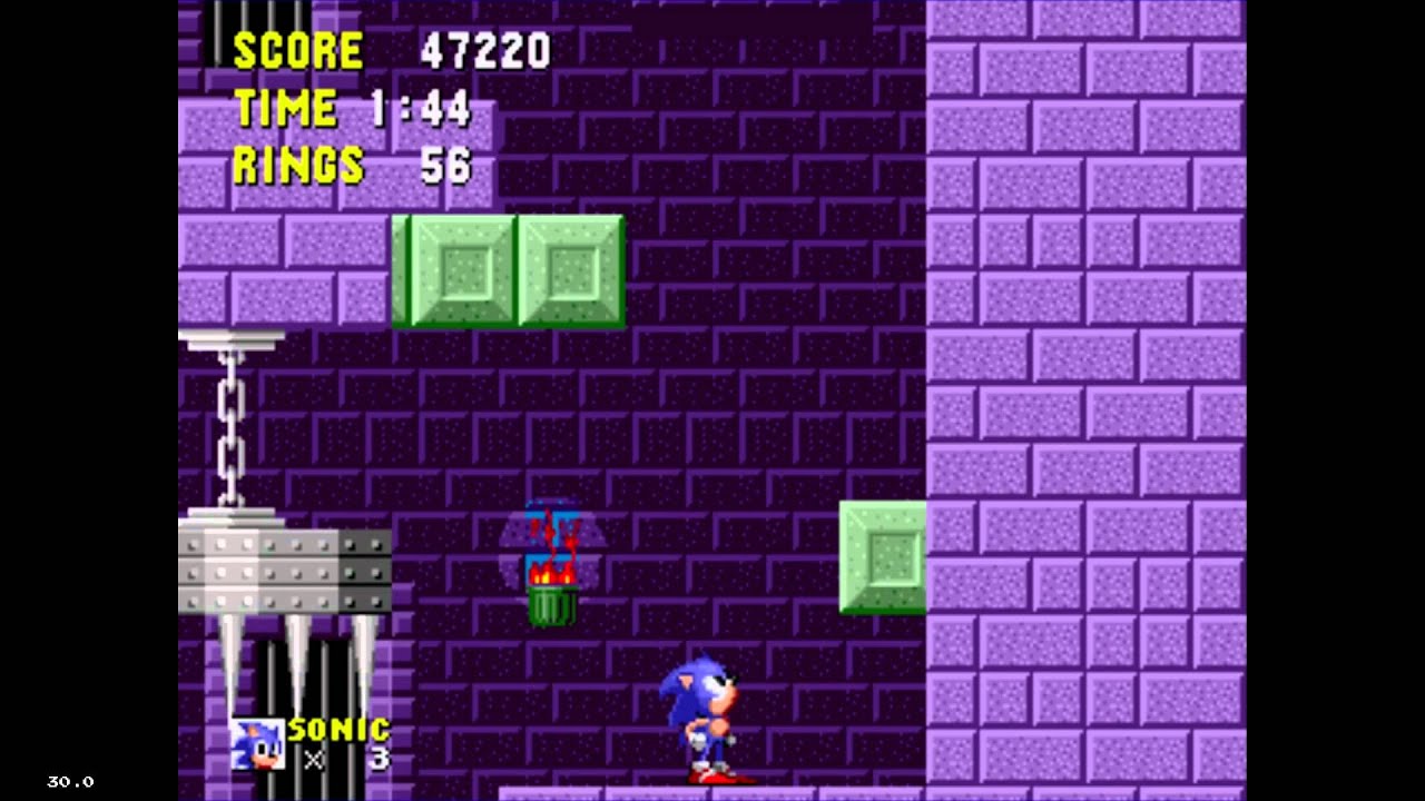 Classic Gaming -- Sega Genesis -- Sonic The Hedgehog 1 -- Level 1-2 ...