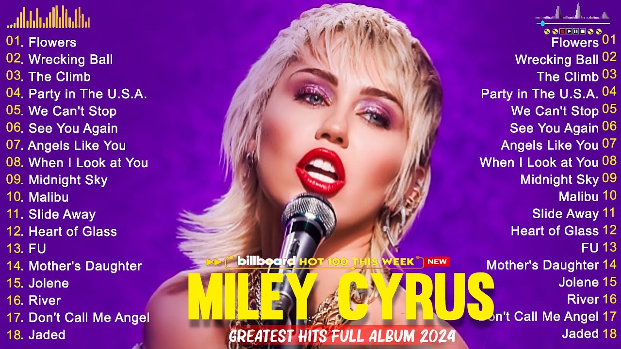 Miley Cyrus - Greatest Hits - Best Songs Of All Time - PlayList 2024 ...