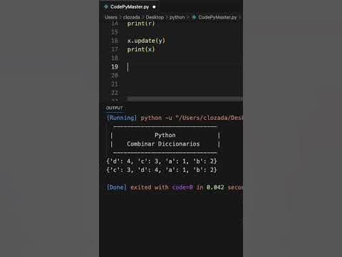 Explorando Métodos para Combinar Diccionarios en #python #pythontutorial #pythondictionary - YouTube