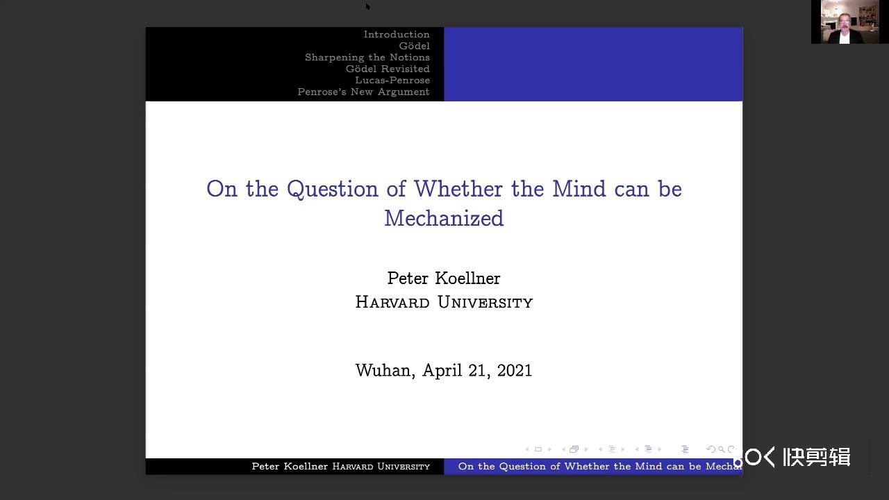 Peter Koellner: On the Question of Whether the Mind Can be Mechanized ...