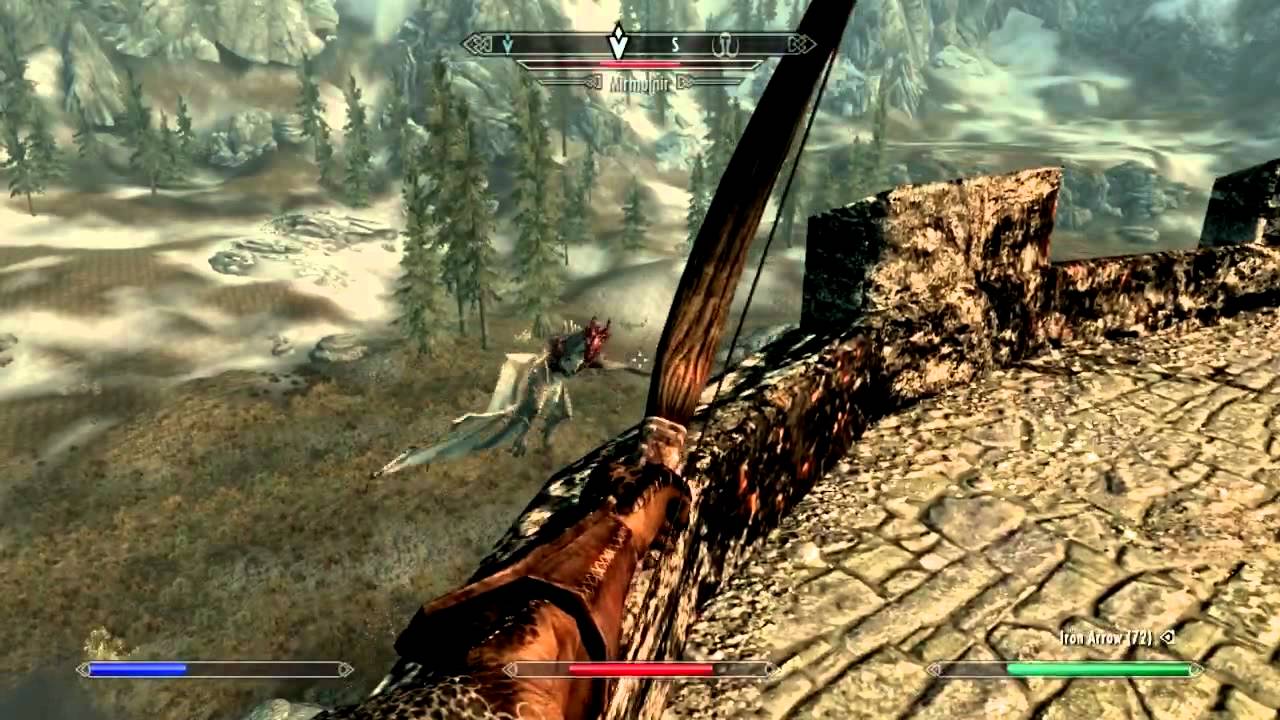 Skyrim: Dragon Fight - YouTube