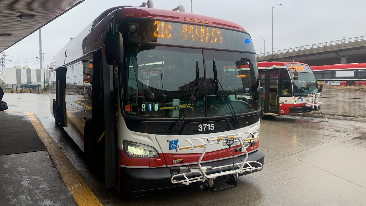 TTC Northbound Ride Video on 3715 on route 21 Brimley to Steeles ...