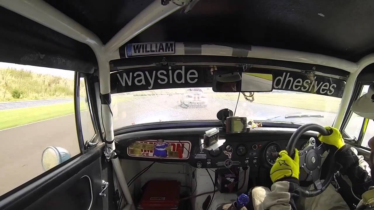 Will Sharpe MG Midget Thruxton High Speed car crash and spin - YouTube