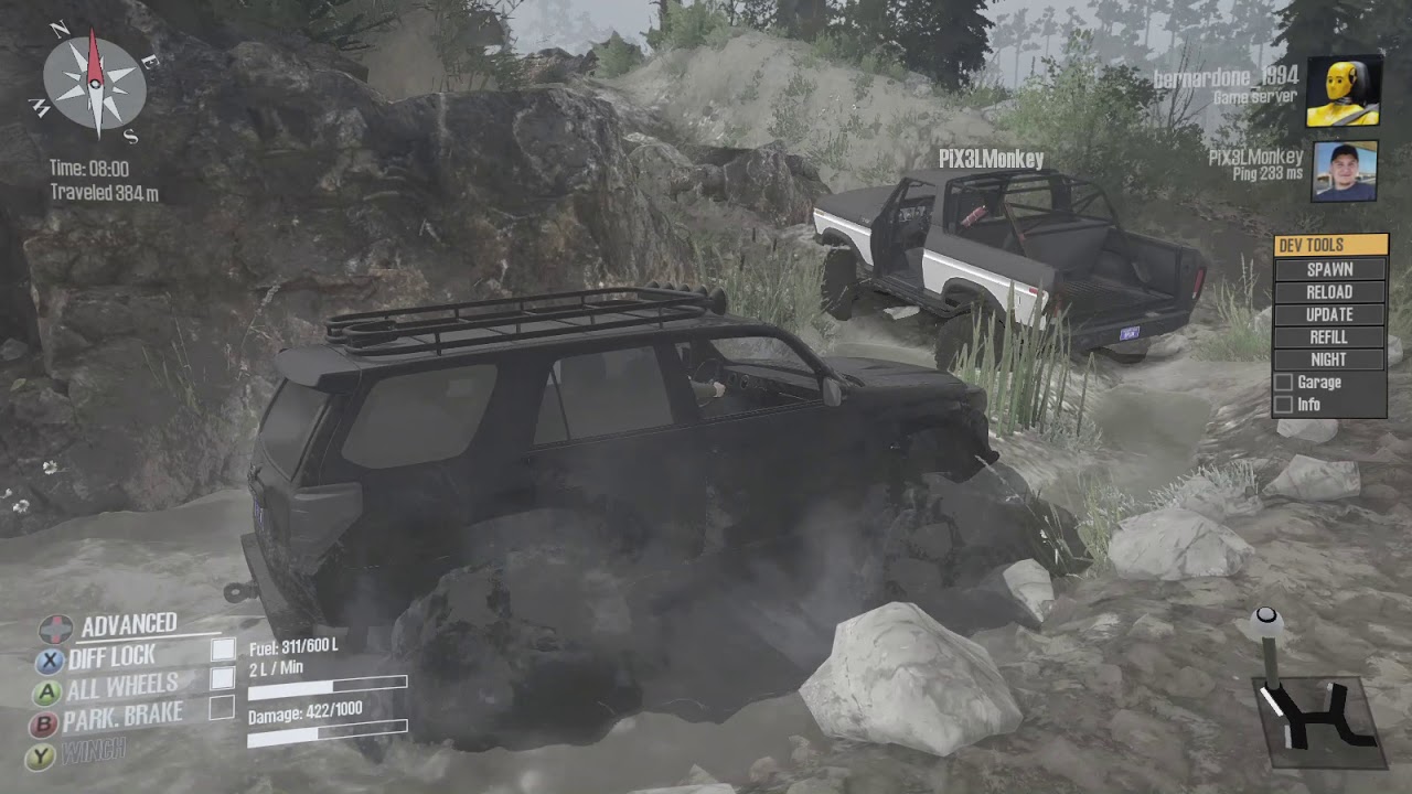 Spintires mudrunner 2nd visit COOPERS CREEK unreleased map with PiX3LMonkey wip dev build - YouTube