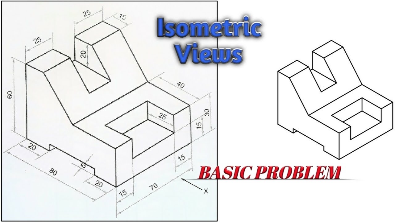 Basic Isometric views in AutoCAD : Isometric drawing : AutoCAD - YouTube
