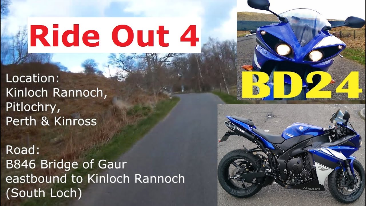 Ride Out 4 on a Yamaha R1 - Bridge of Gaur to Kinloch Rannoch - YouTube