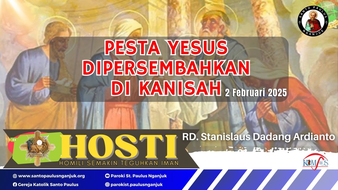 Hosti Misa Pesta Yesus dipersembahan di Kenisah #hosti #homili - YouTube