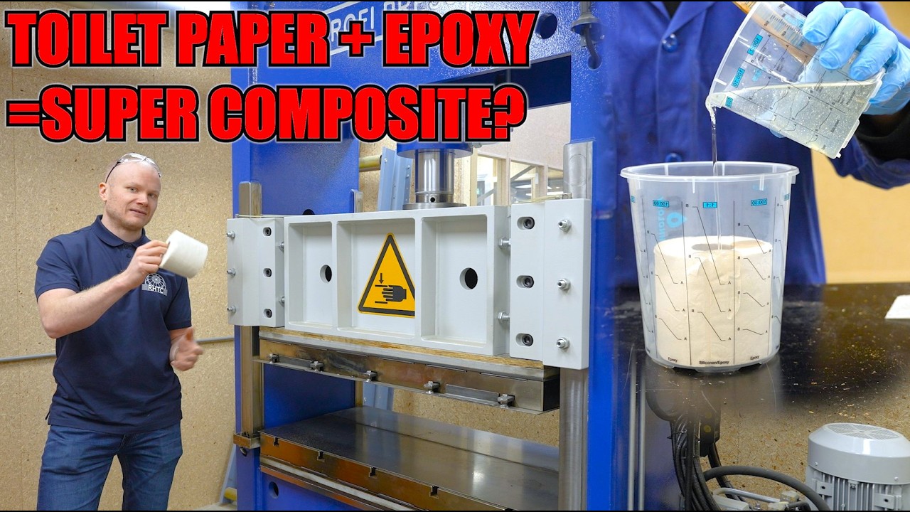 Toilet Paper Turned into Composite Material with Epoxy + Hydraulic ...