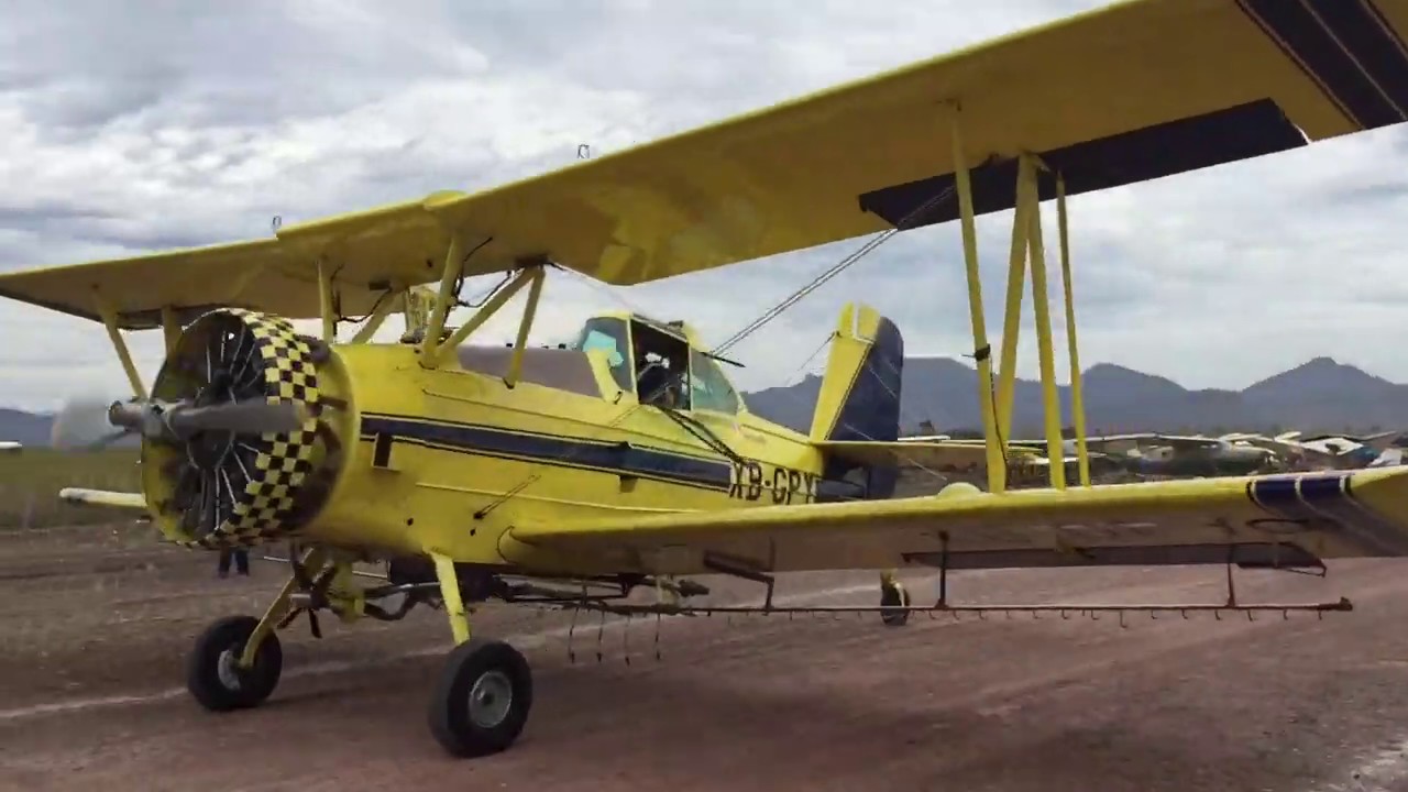 Avión Grumman G-164 Ag Cat fumigador agrícola - YouTube