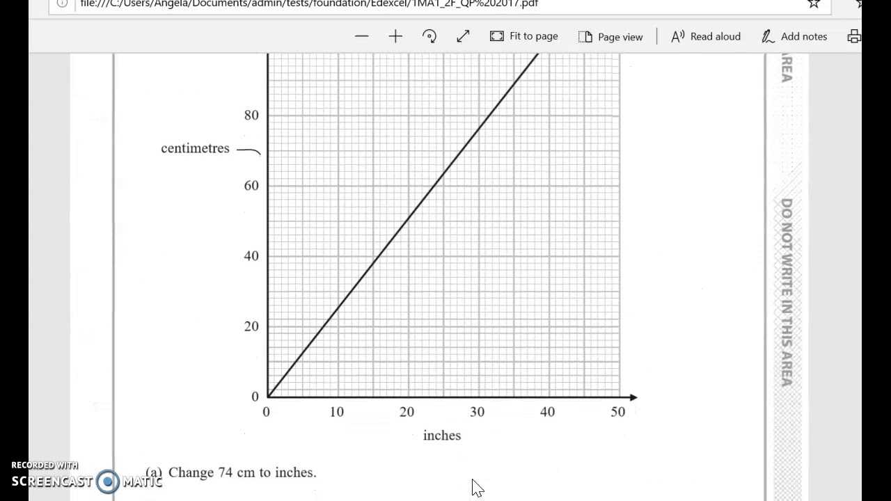 conversion graph metric and imperial - YouTube