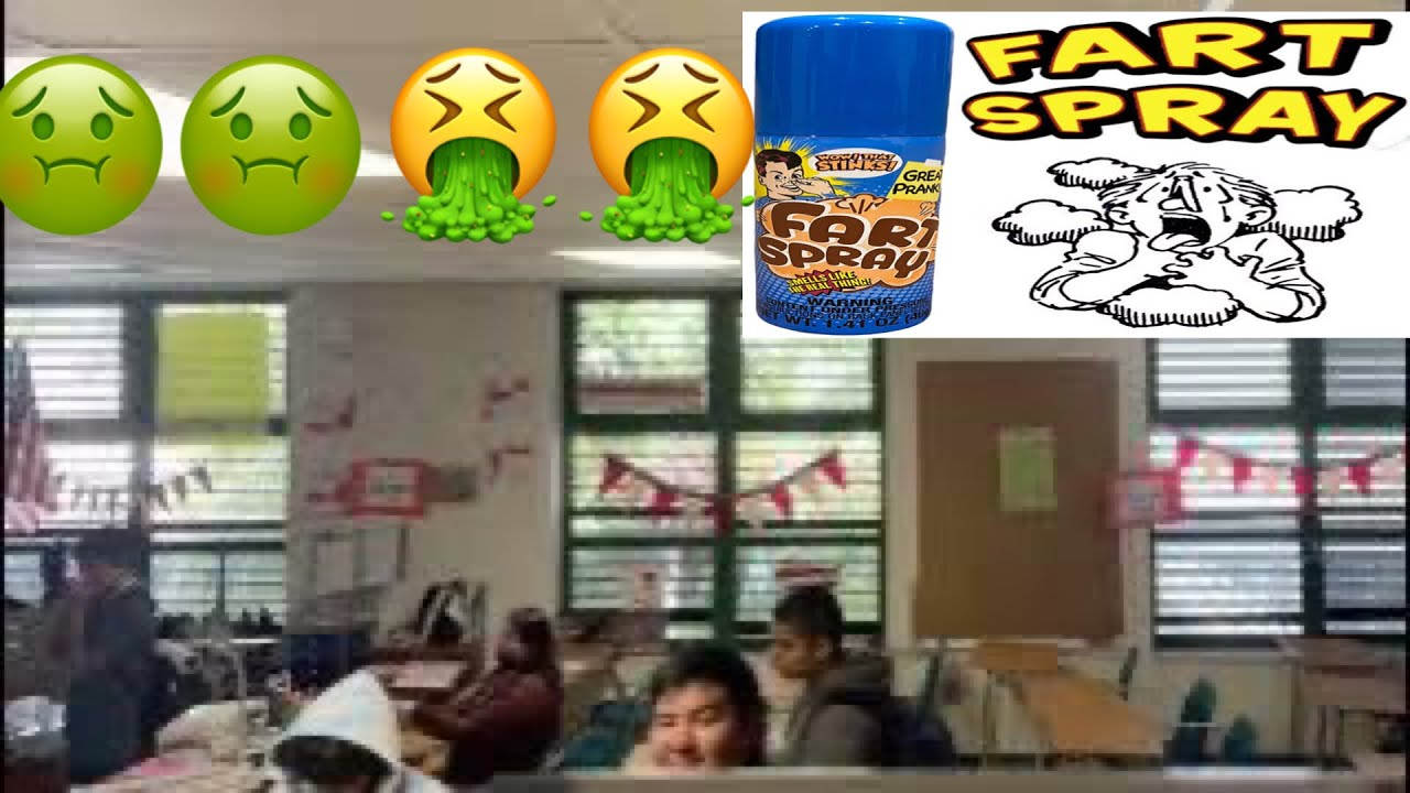 Substitute Teacher Fart Spray Prank on High School Students - YouTube