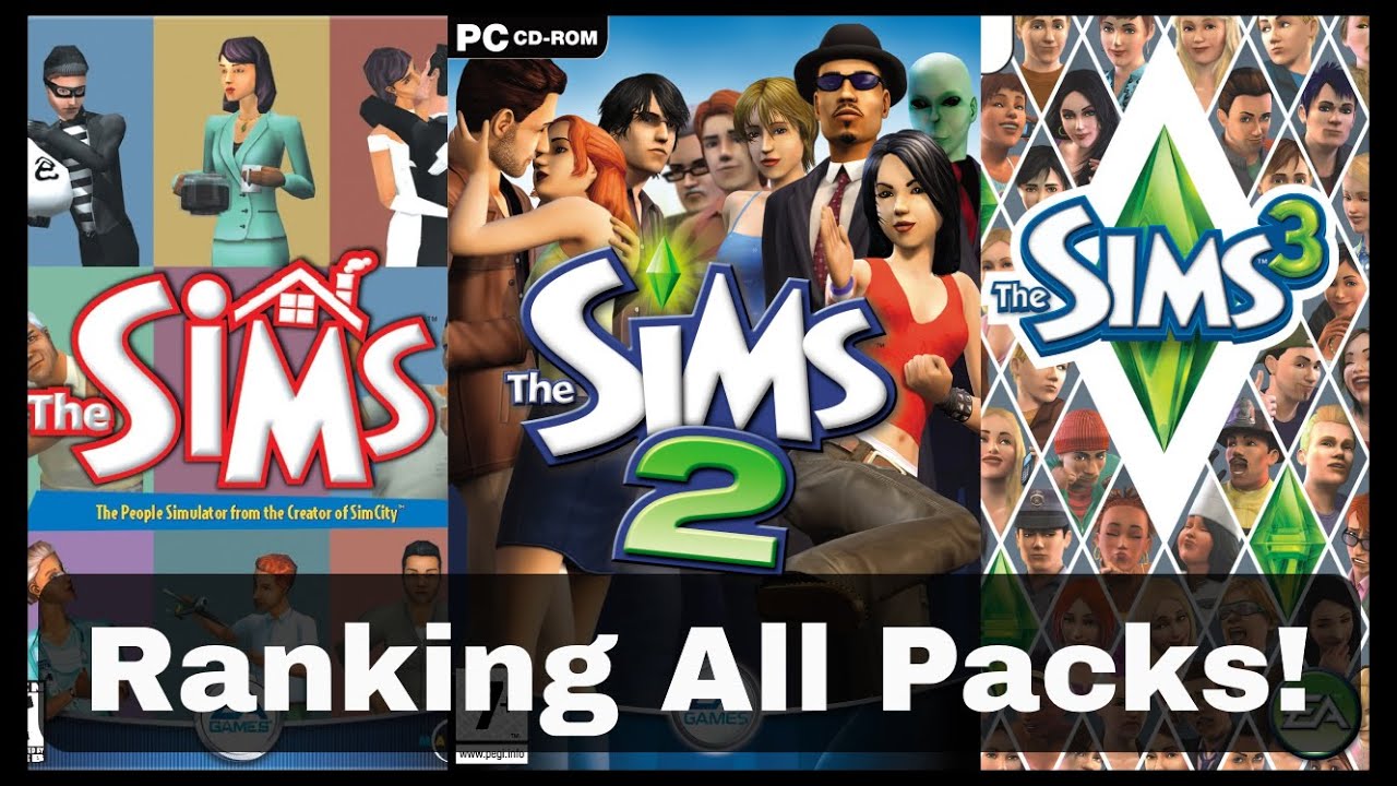 Ranking All Packs for The Sims, The Sims 2 and The Sims 3! - YouTube