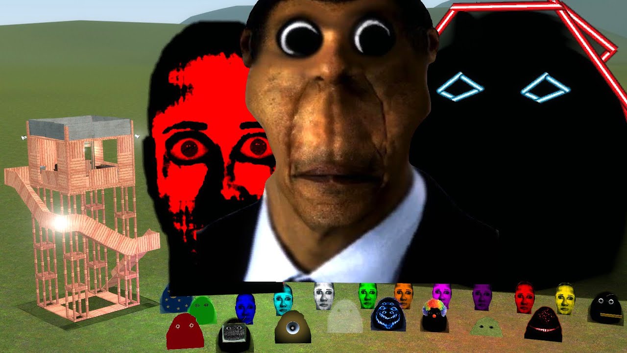 Selene Family and Obunga Nextbot and Angry Munci Family Vs Towers in ...