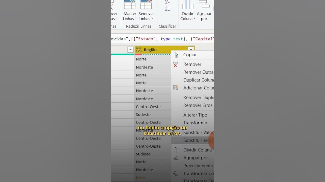 Como Tratar Erros no Power Query Dentro do Power BI | #shorts - YouTube
