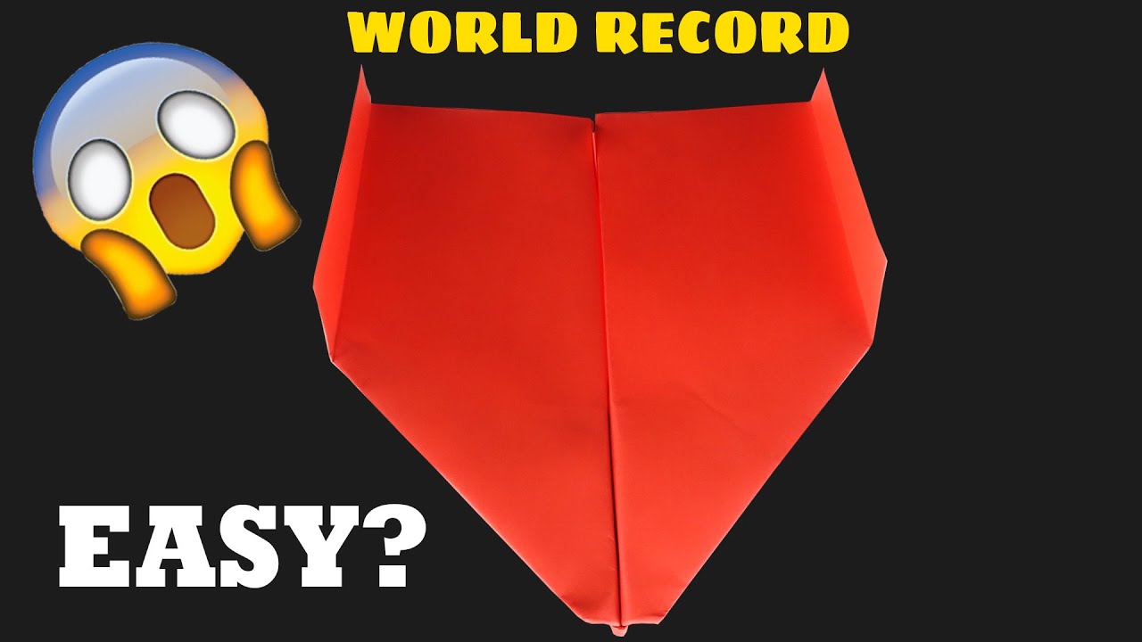 WORLD RECORD PAPER AIRPLANE - ORIGAMI AIRCRAFT(DIY TUTORIAL) ️🎖️ - YouTube