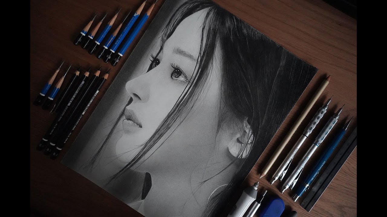 연필 그림 : 뉴진스 -민지 / Drawing : NewJeans-minji - YouTube