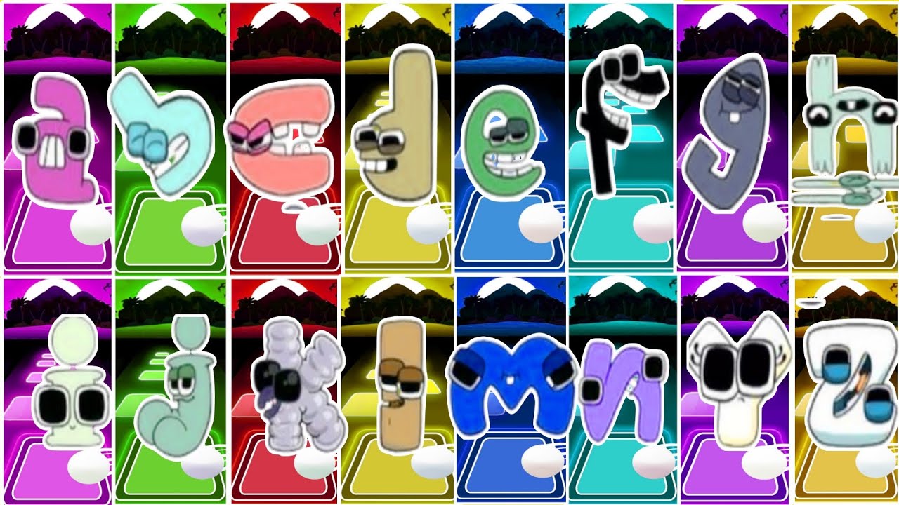 Alphabet Lore Megamix Tiles Hop With All Rainbow Colour 🆚 Alphabet Lore ...