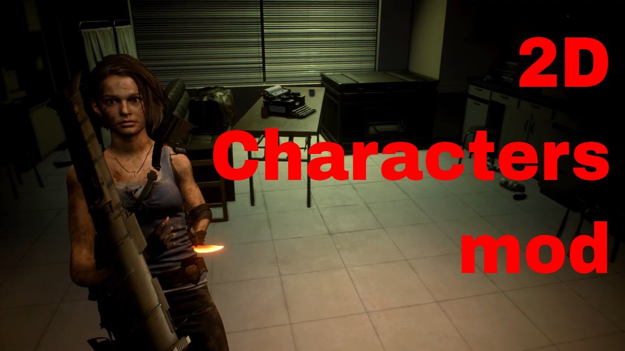 Resident Evil 3 Remake 2D Character mod #biohazardmod - YouTube