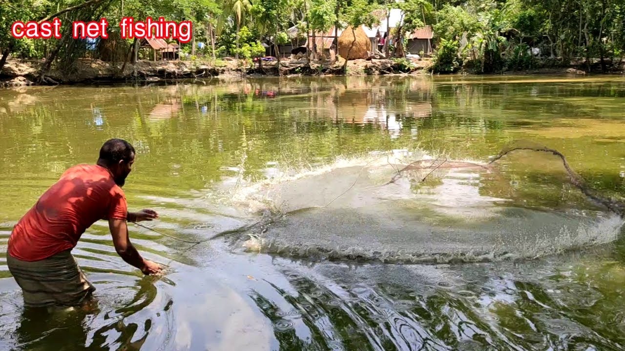 Unbelievable Cast Net Fishing Video | Primitive And Original Cast Net ...