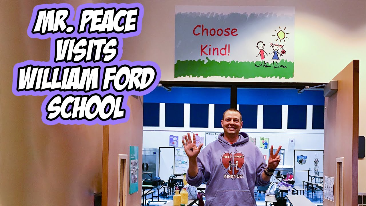 Mr. Peace's Visits William Ford School in Dearborn, Michigan - YouTube