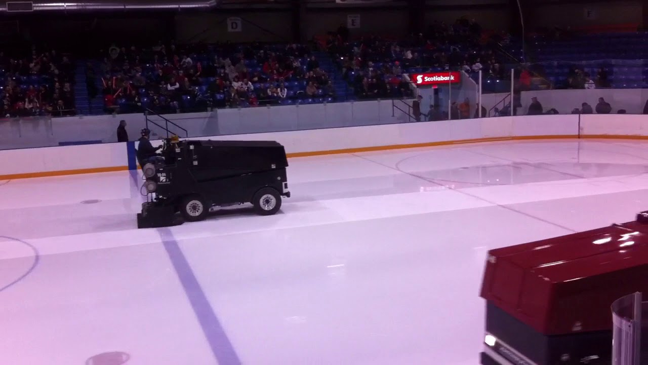 2 Zambonis Cleaning The Ice At Ray Twinney Recreation Complex In ...