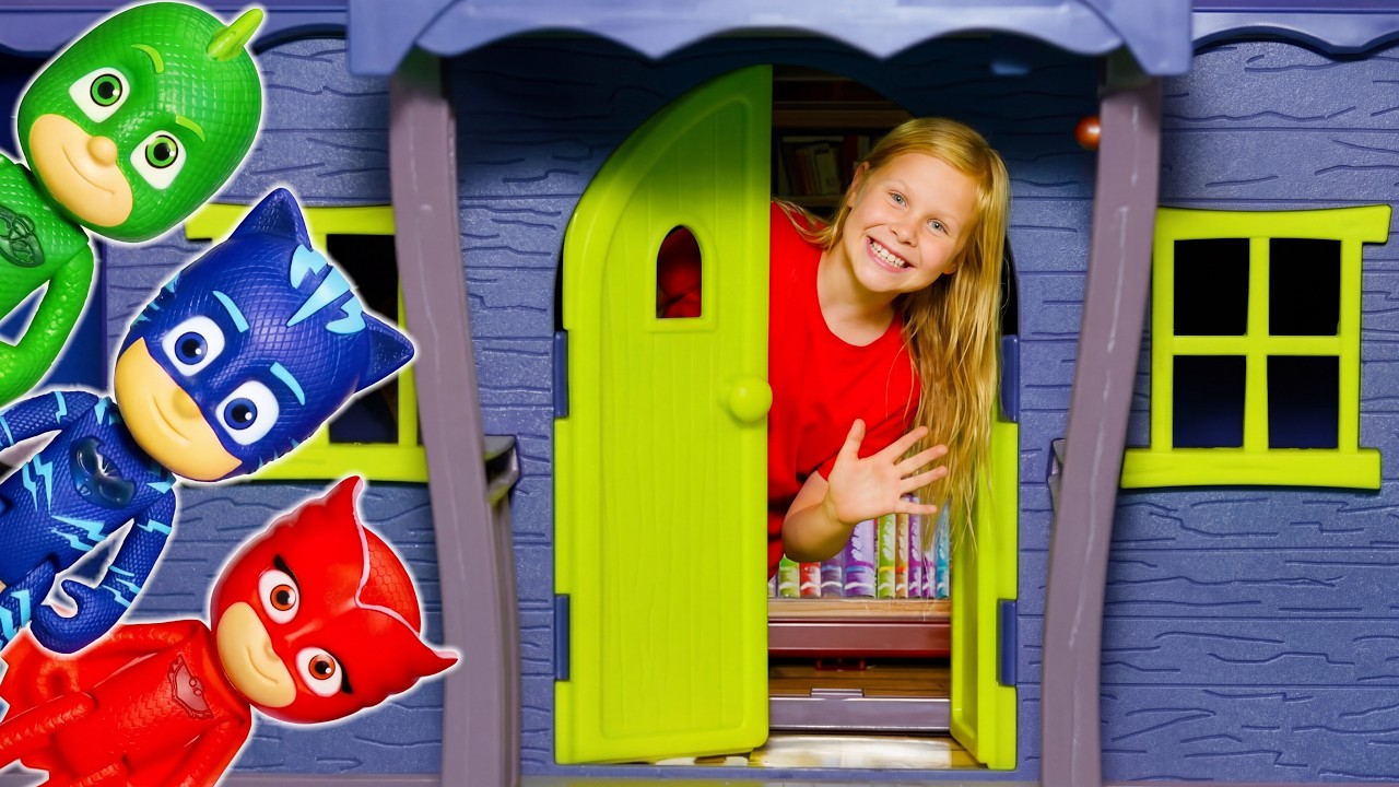 Assistant Plays a silly game of of Spooky Hide n Seek with PJ Masks ...