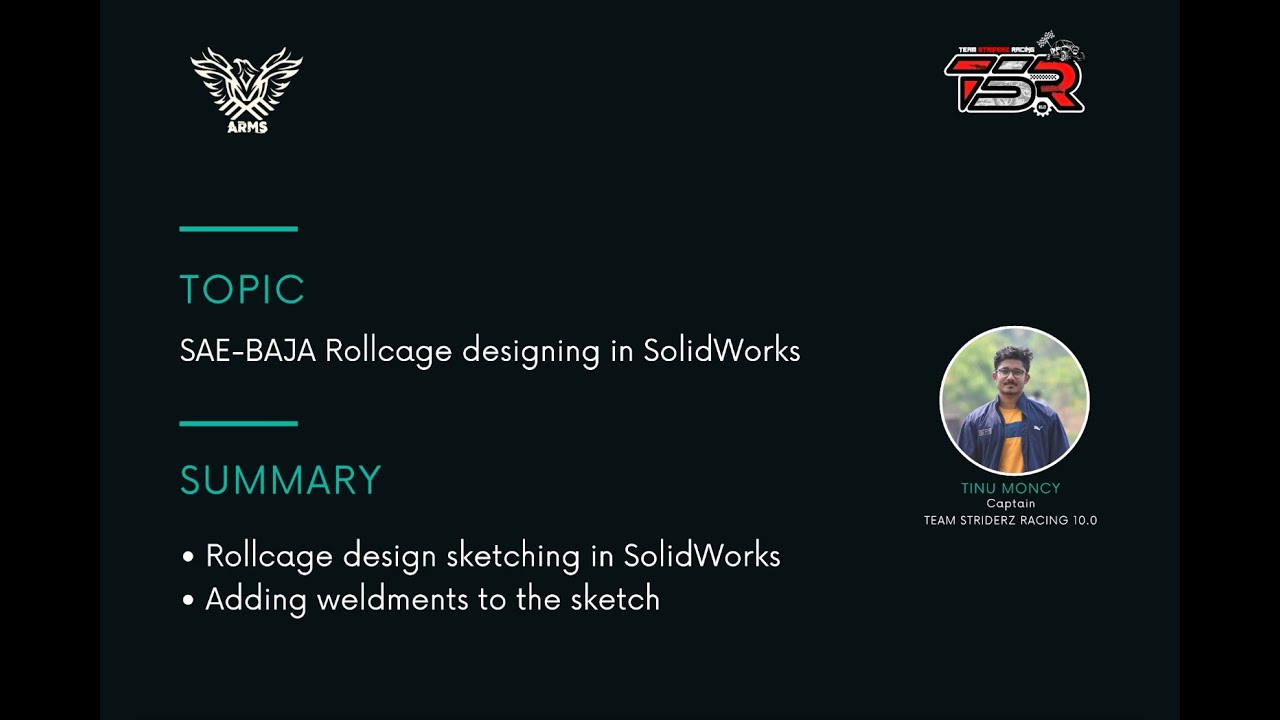 How to design baja Rollcage|SAE-BAJA Rollcage designing in SolidWorks ...