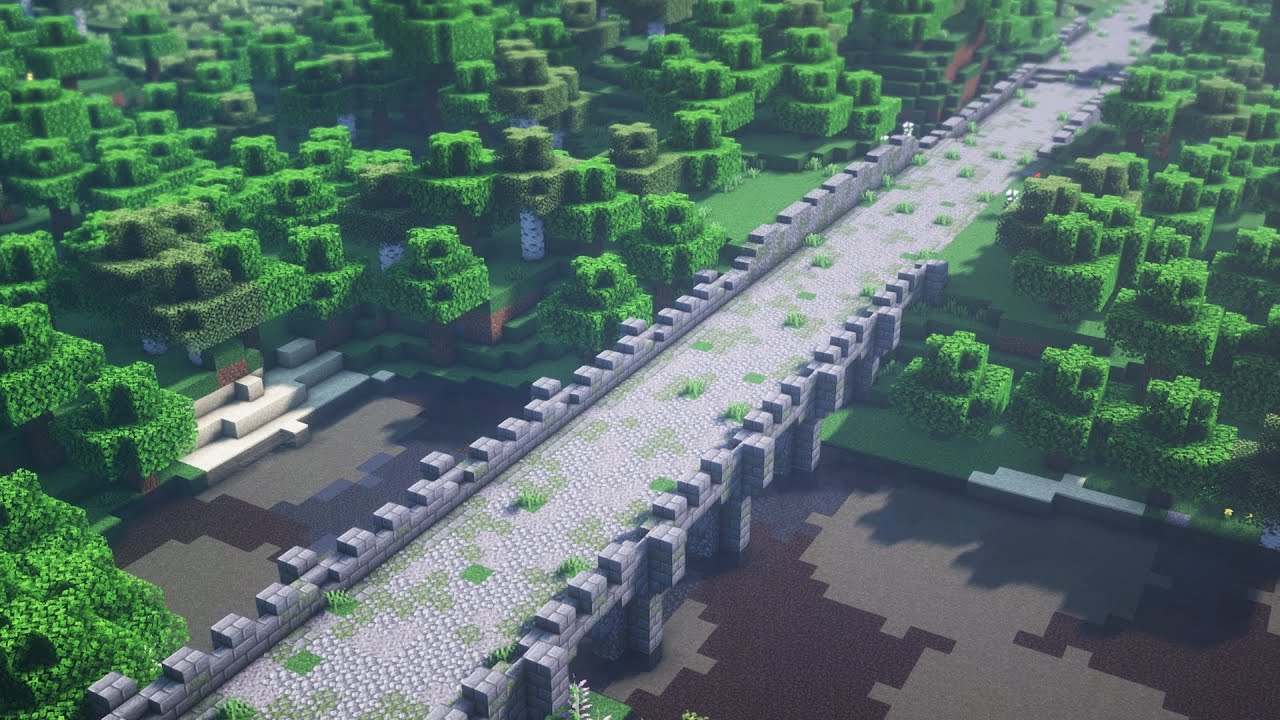 Minecraft : How to Build a Road [Minecraft Tutorial] - YouTube