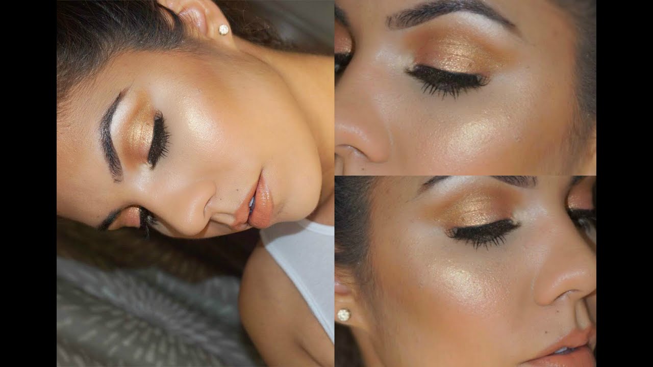 Easy Summertime Golden Bronze Makeup Tutorial - YouTube