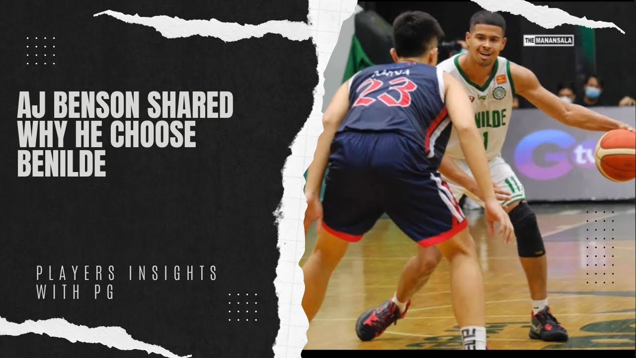 Aj Benson Shared why he choose Benilde - YouTube