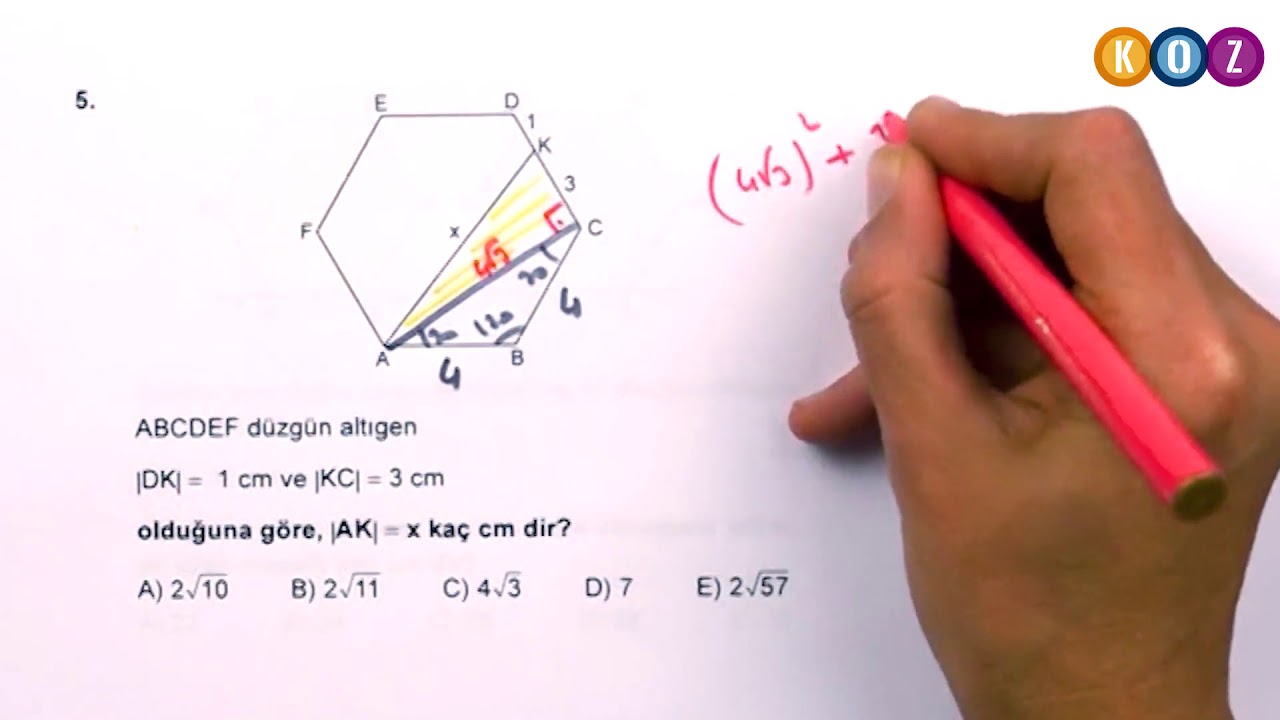 ÇOKGENLER | Düzgün Altıgen – AFM #TYT - YouTube