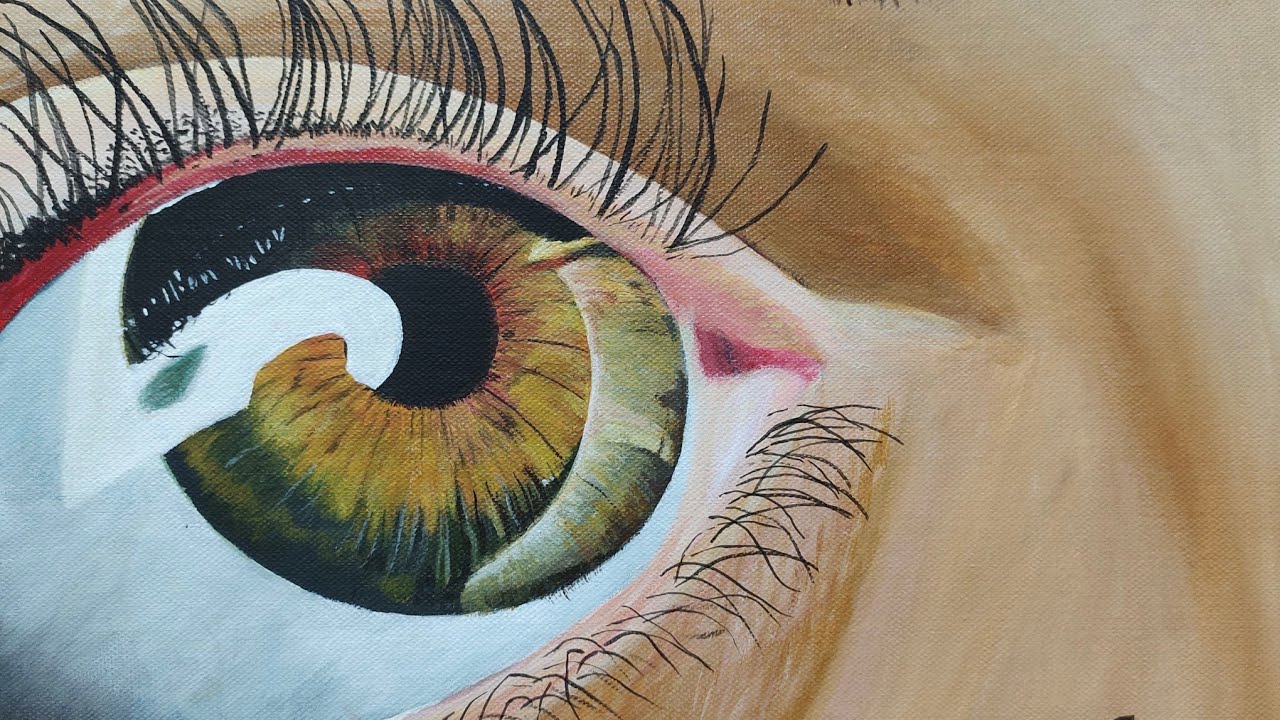 Painting Realistic Eye | Acrylic Painting | Full Time Lapse Video ...