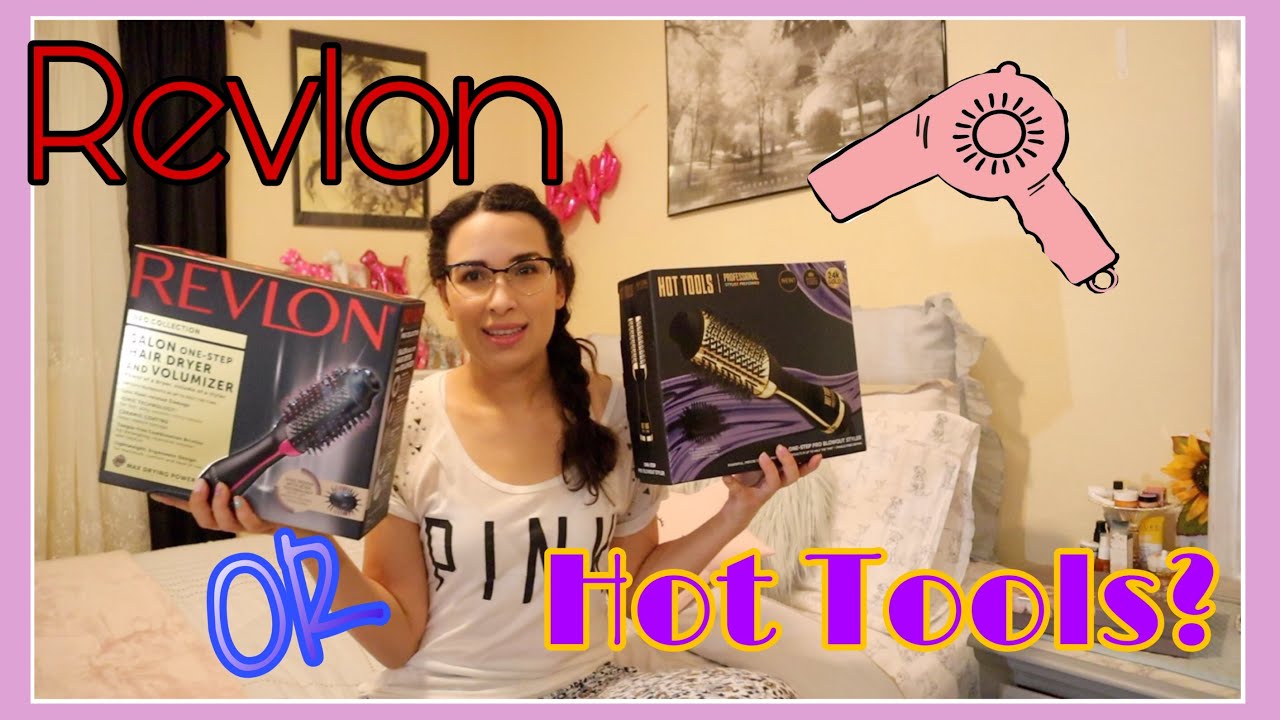 Revlon Vs Hot Tools | One Step Blowout Dryer on Curly Hair - YouTube