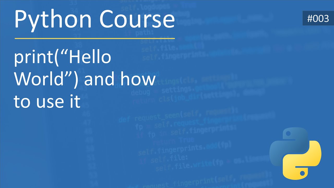 Learn Python for beginners (in Arabic) - #003 - print() - تعلم بايثون ...