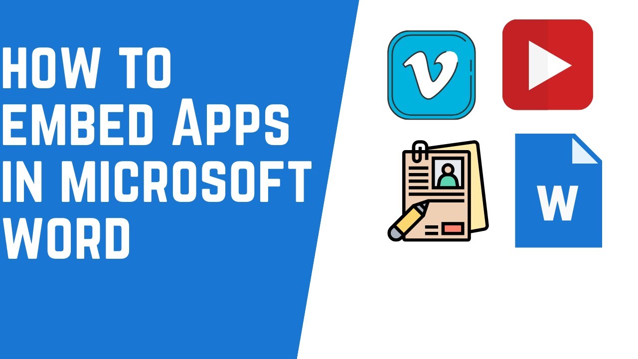 How To Embed Apps In Microsoft Word. - YouTube