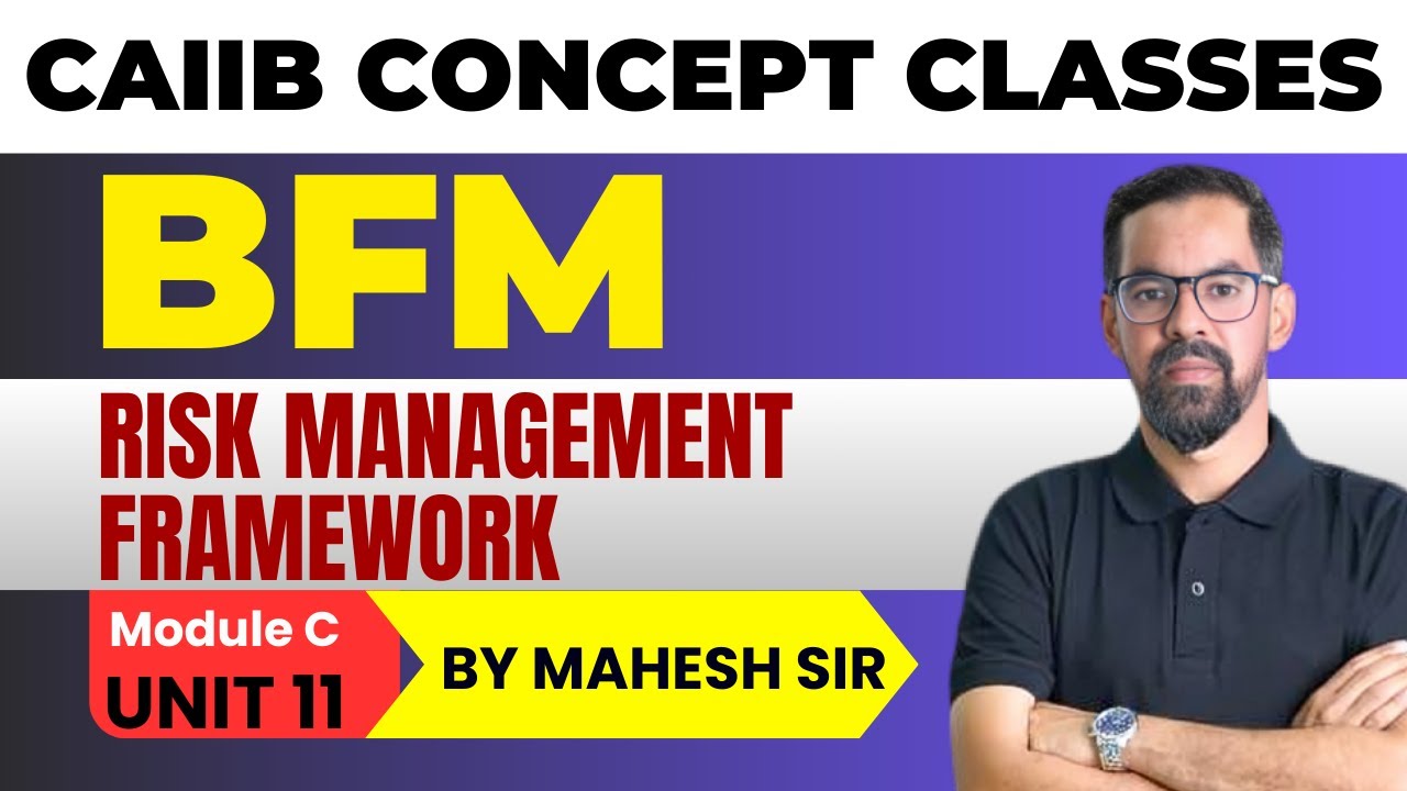 Risk Management Framework | CAIIB BFM MODULE B UNIT 11 | BFM Concept ...
