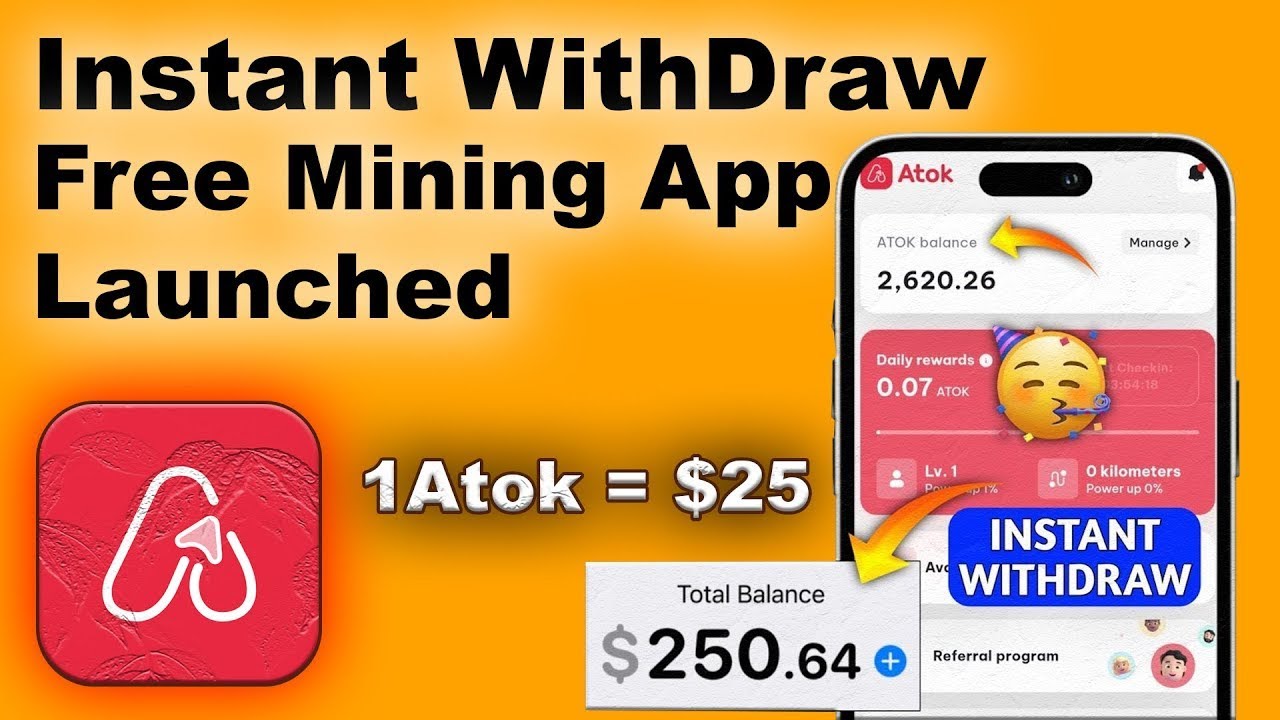 ATOK MINING APP:Korera arenga💰 $100 uhite unayabikuza🔥| reba uburyo ...