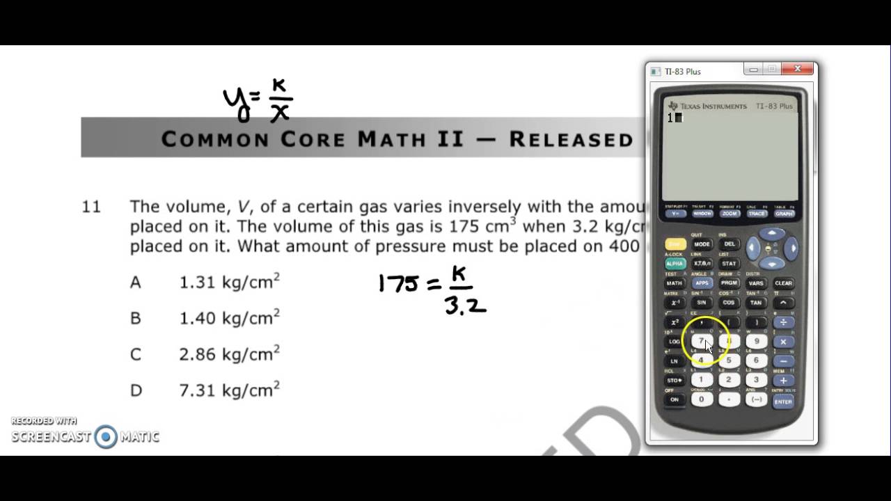 2013 NC Math II Q11 - YouTube