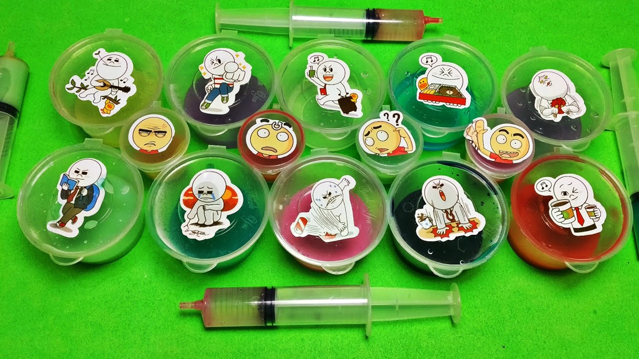 Making STICKY SLIME with FUNNY CUPS - ASMR Satisfying Slime Video #050 ...