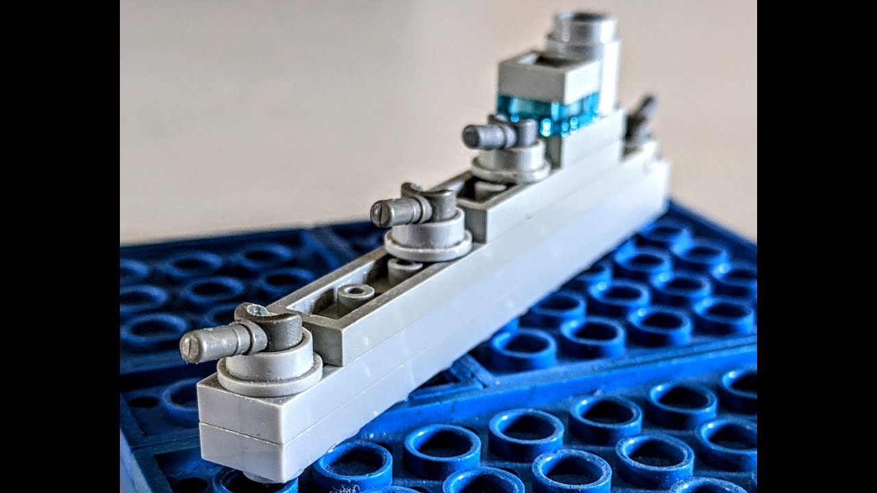 How to make a mini Lego battleship - YouTube