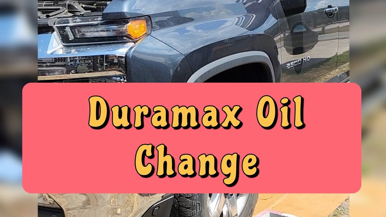 Oil change on my 2020 Duramax - YouTube